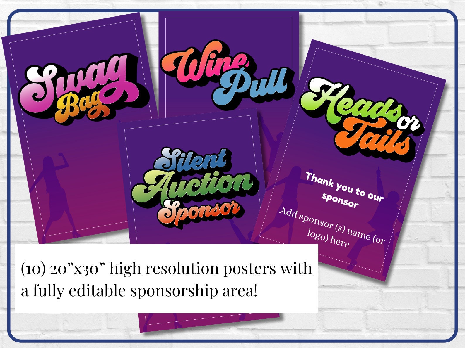 Groovy Disco Fever Themed Posters for Your Next Event, Gala, School ...