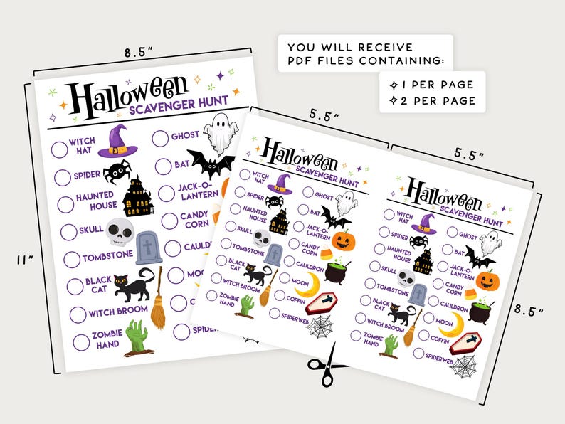 Halloween Scavenger Hunt, Classroom Game, for Teens, for Kids ...