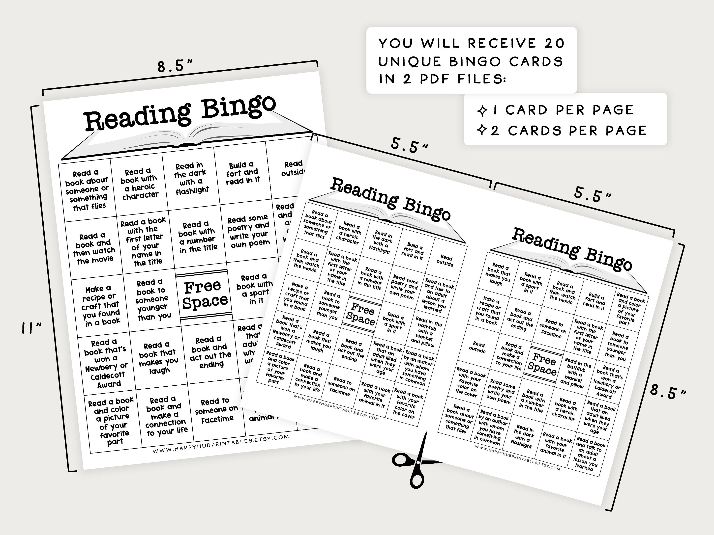Kids Reading BINGO, Summer Reading Challenge, Fun Book Game, Middle ...