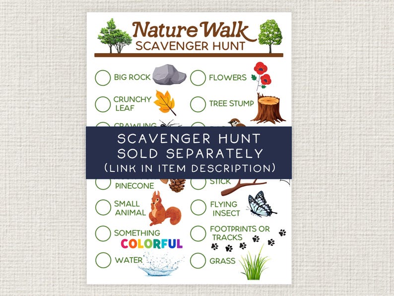 Nature Walk My Five Senses, Hiking Printable, Kids Camping Activity ...