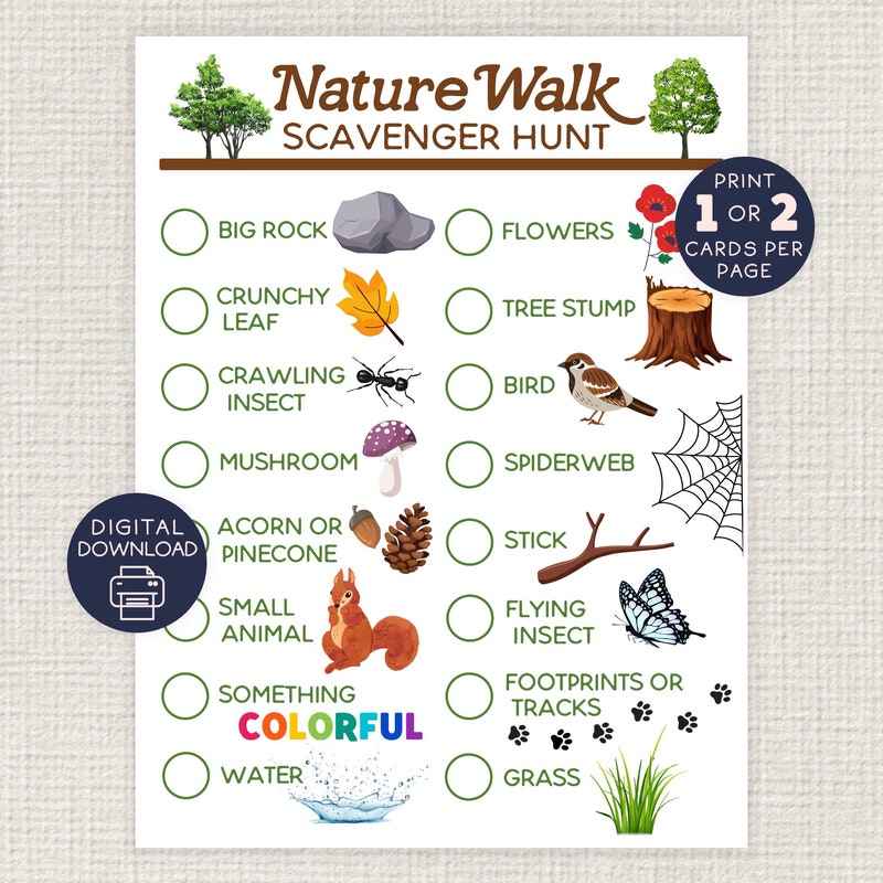 Things in Nature List - Etsy