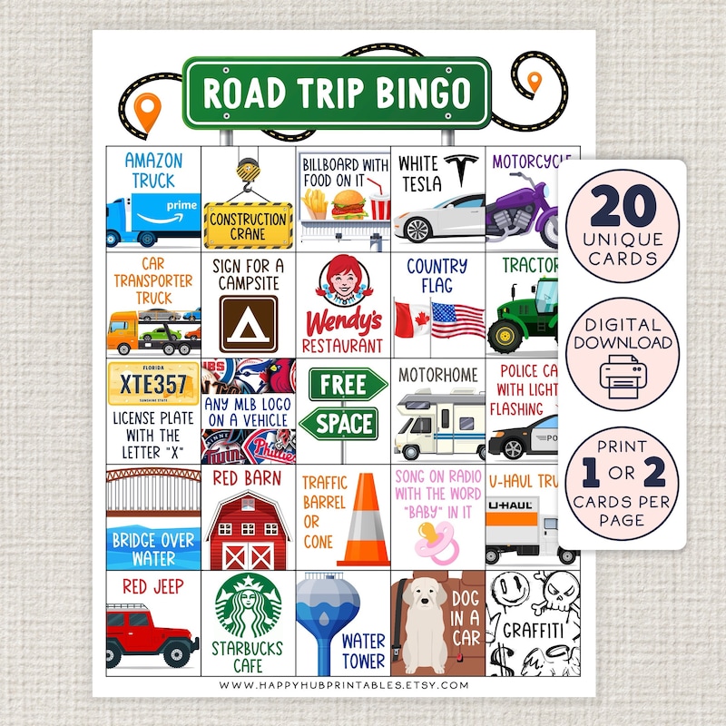 Car Bingo - Etsy