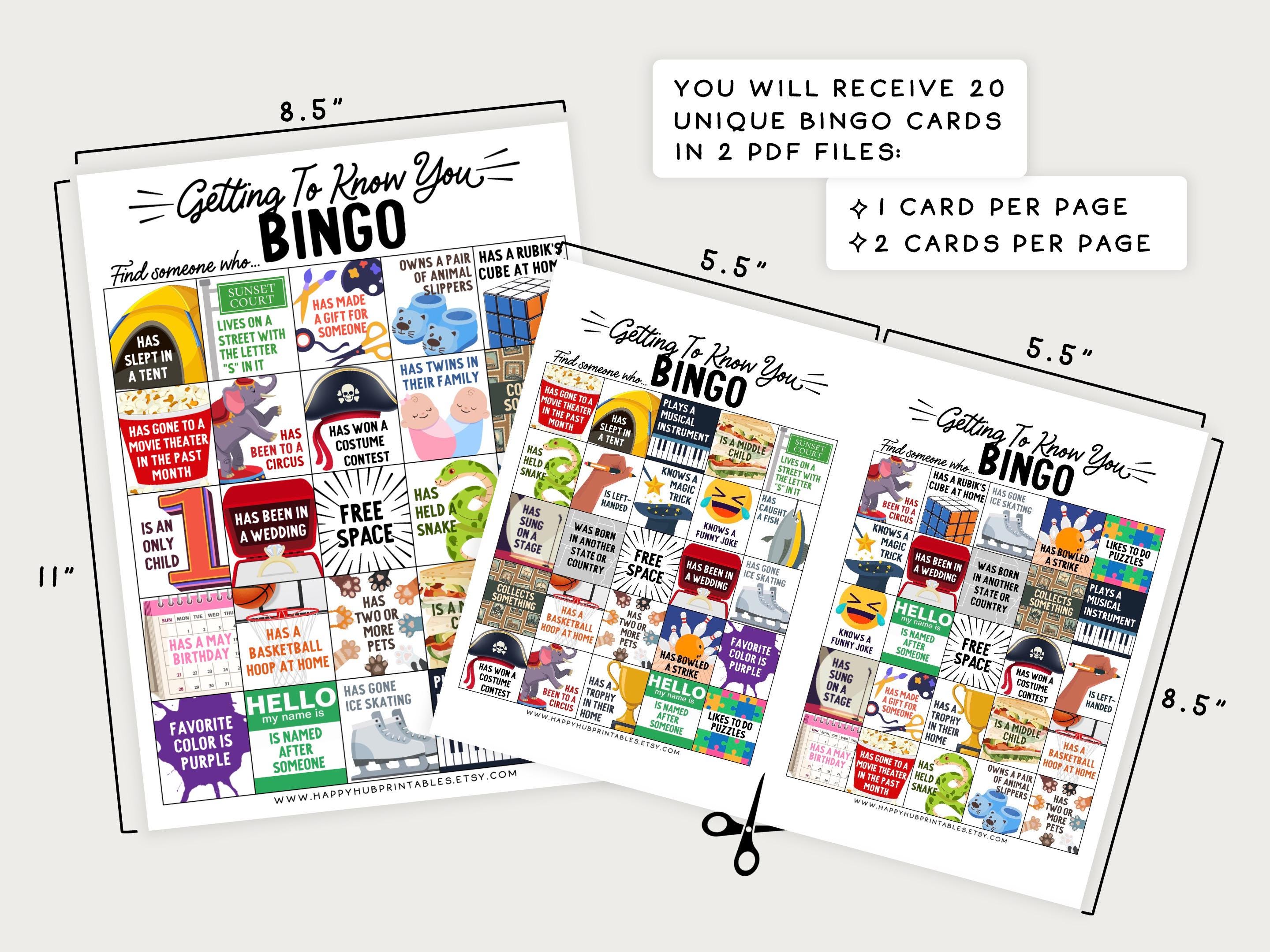 Kids Getting to Know You BINGO, Classroom Ice Breaker Game, Find ...