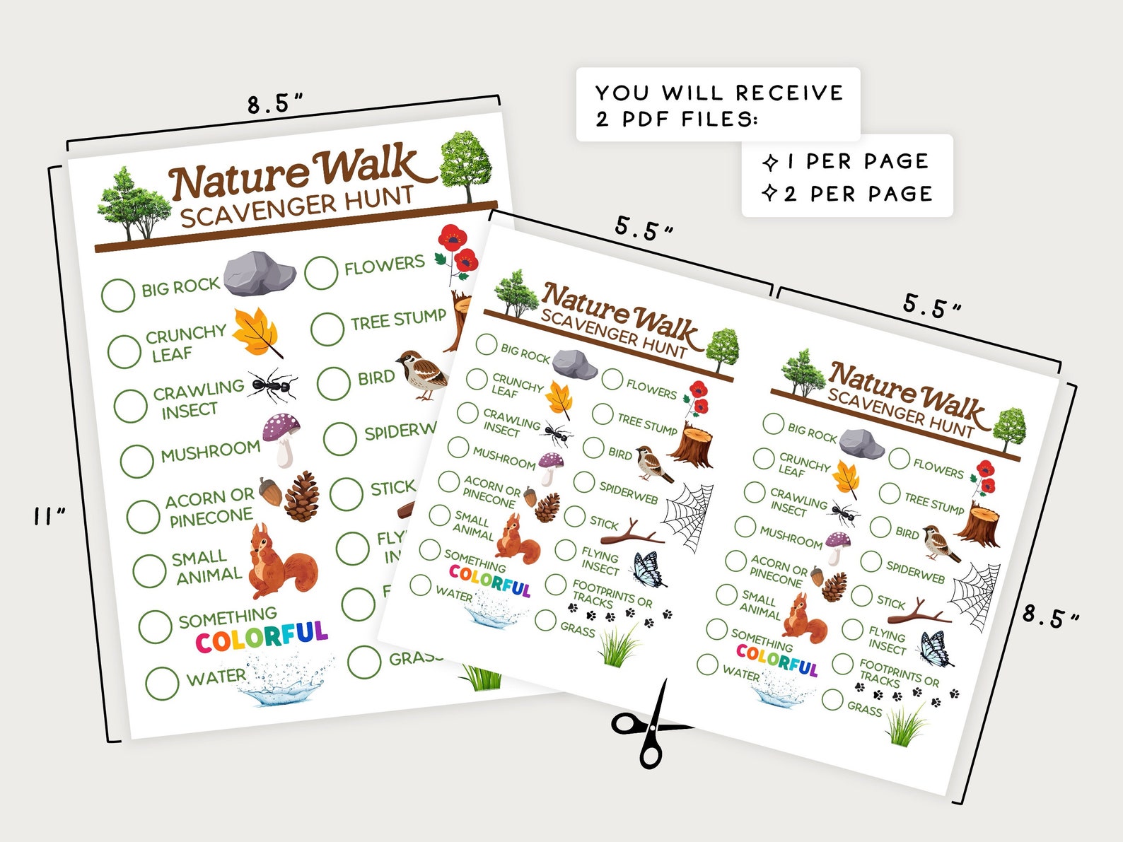 Nature Walk Scavenger Hunt, Hiking Printable, Kids Summer Camp Activity ...