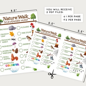 Nature Walk Scavenger Hunt, Hiking Printable, Kids Summer Camp Activity ...