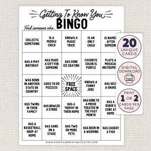 Kids Getting to Know You BINGO, Classroom Ice Breaker Game, Find ...
