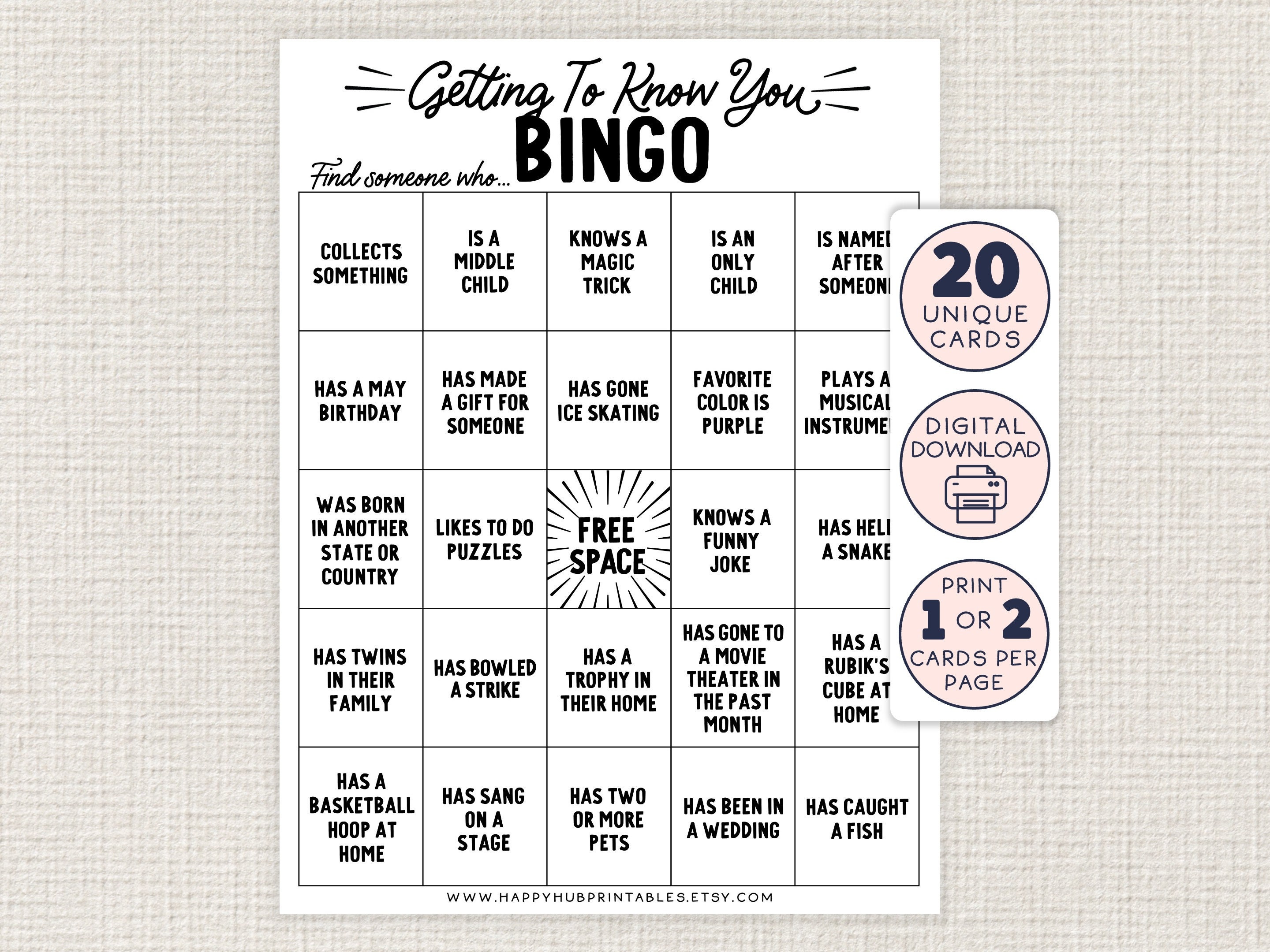 Kids Getting to Know You BINGO, Classroom Ice Breaker Game, Find ...