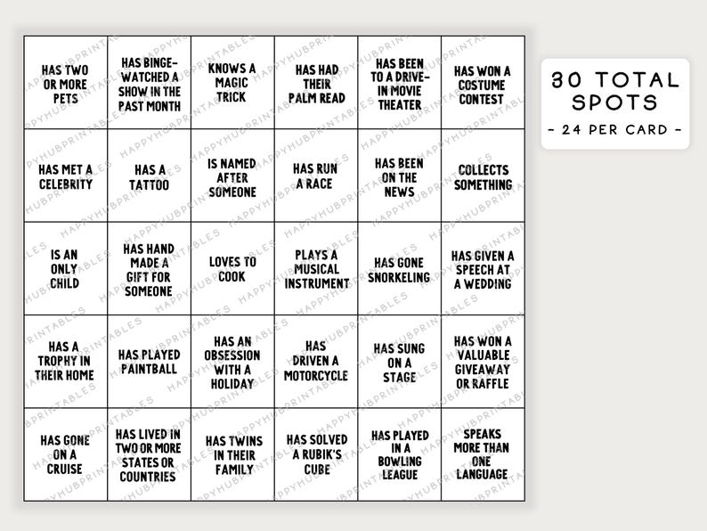 Adult Getting to Know You BINGO, Ice Breaker Game, Business Meeting ...