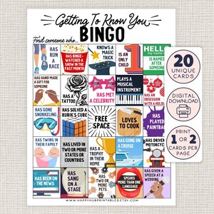 Kids Getting to Know You BINGO, Classroom Ice Breaker Game, Find ...