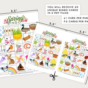 Spring BINGO, Printable Picture Cards, Classroom Game, Fun Group ...
