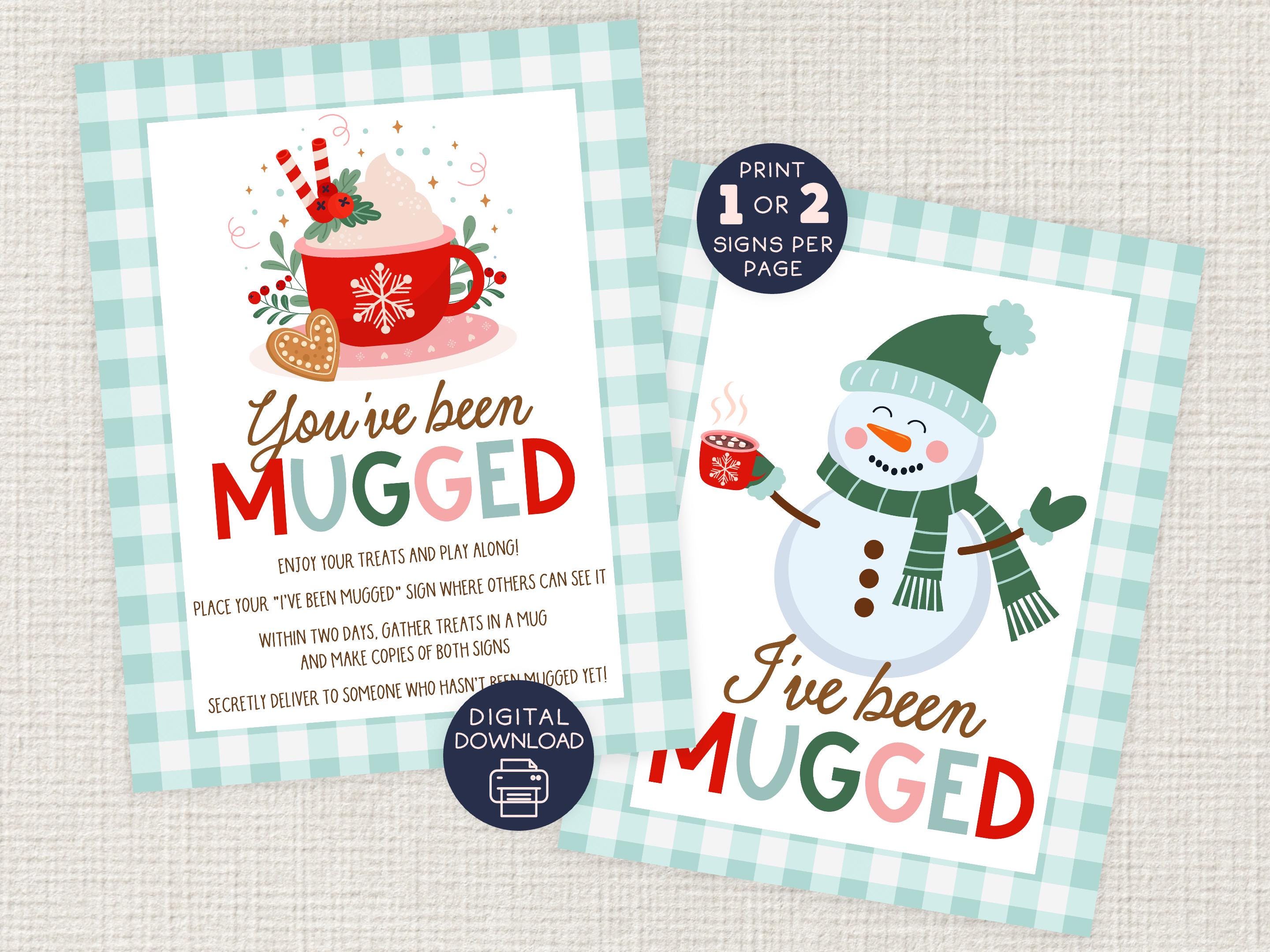 You've Been Mugged Holiday, Printable Game, Fun Office Activity, Mug ...