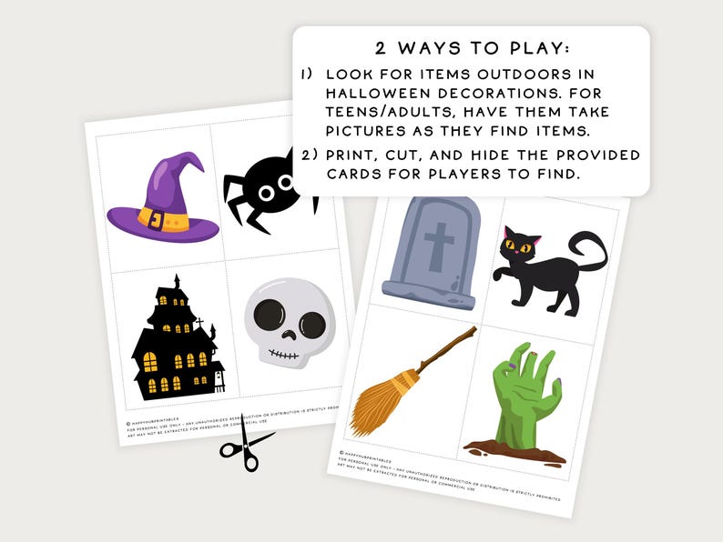 Halloween Scavenger Hunt, Classroom Game, for Teens, for Kids ...