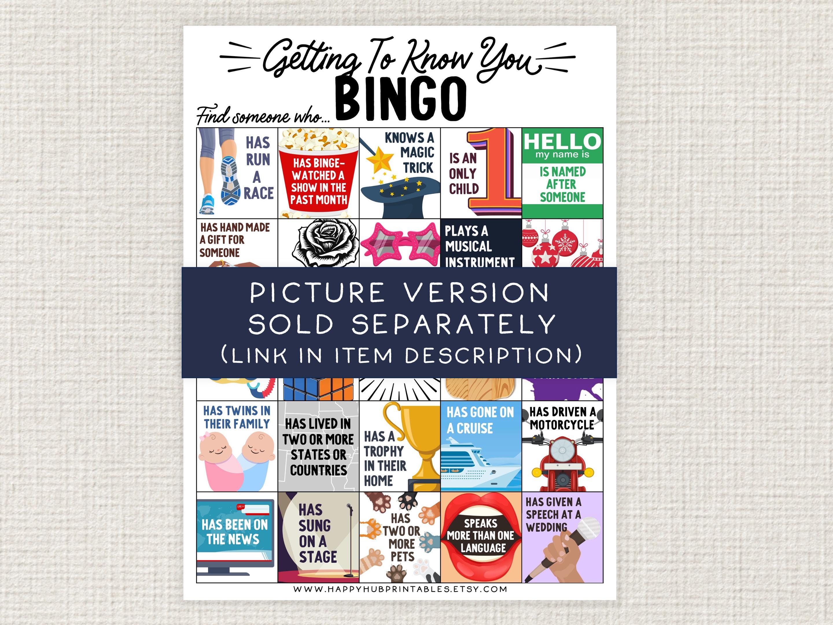 Adult Getting to Know You BINGO, Ice Breaker Game, Business Meeting ...