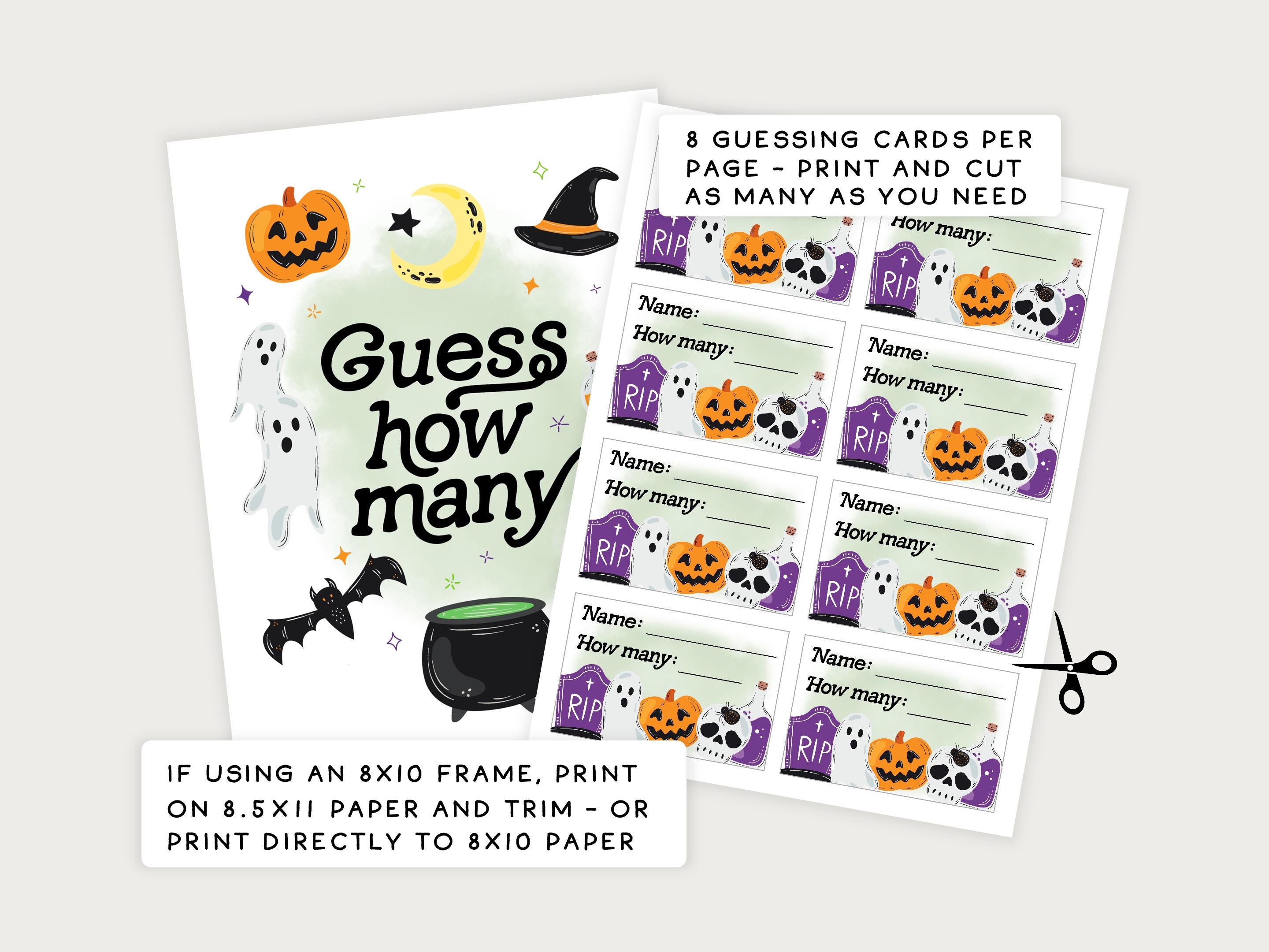 Halloween Guess How Many Game, Printable Classroom Party Activity ...