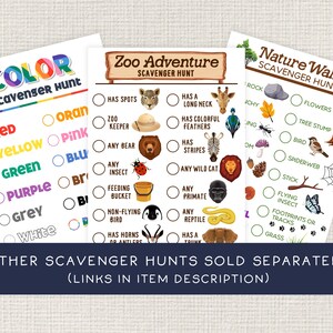 Neighborhood Scavenger Hunt, Fun Printable for Kids, Seek and Find ...
