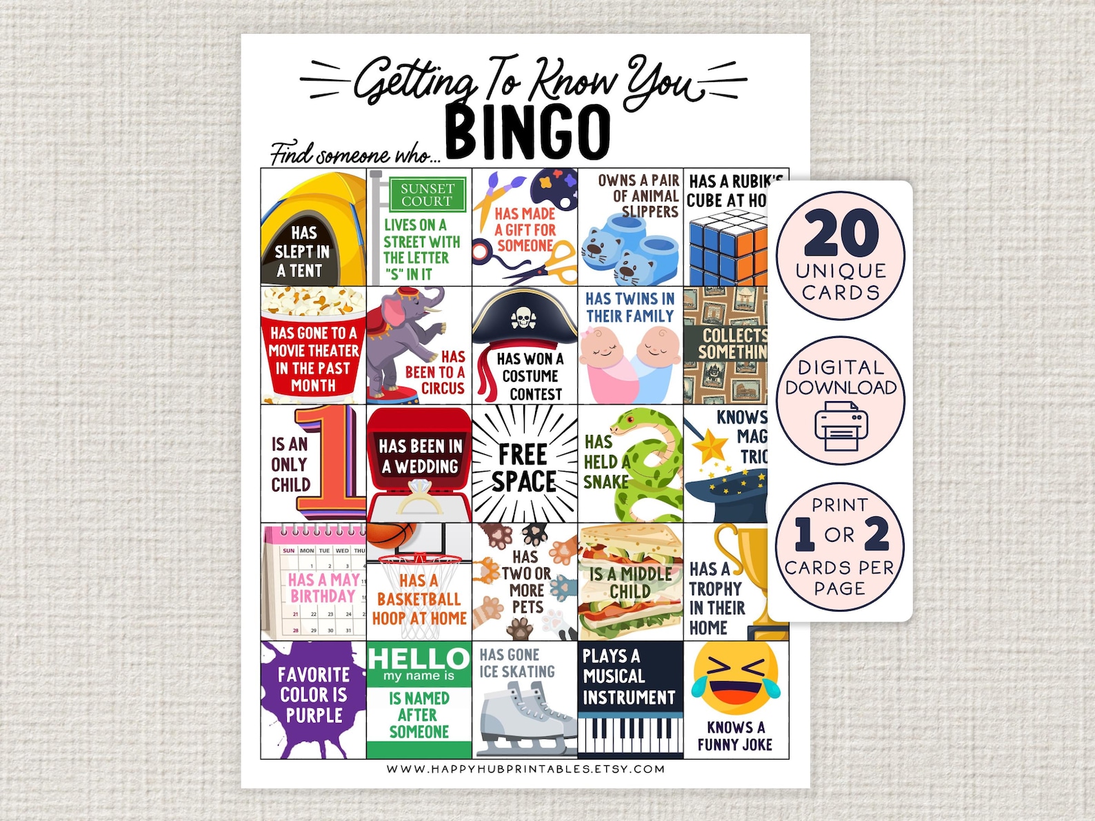 Kids Getting to Know You BINGO, Classroom Ice Breaker Game, Find ...