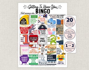 Kids Getting to Know You BINGO, Classroom Ice Breaker Game, Find ...