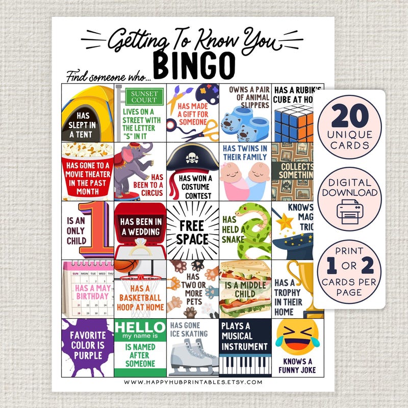 Parent Ice Breaker - Etsy