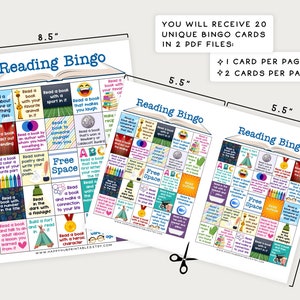 Kids Reading BINGO, Printable Summer Reading Challenge, Book Game ...
