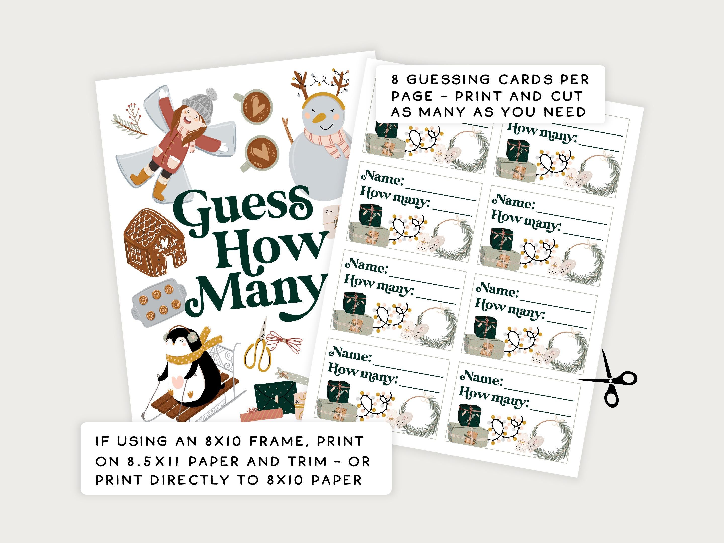 Cozy Christmas Guess How Many Game, Printable Classroom Party Activity ...