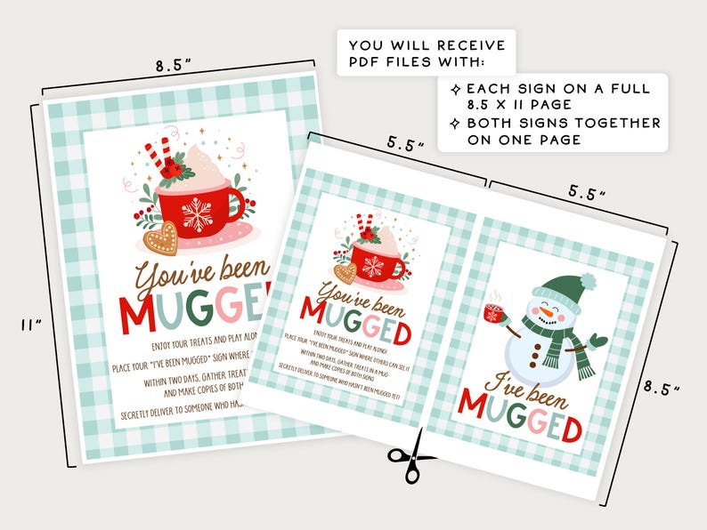 You've Been Mugged Holiday, Printable Game, Fun Office Activity, Mug ...