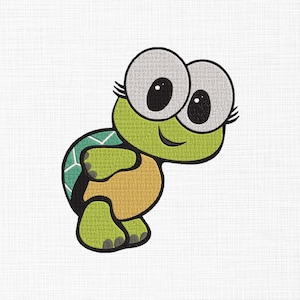 Cute Baby Turtle Embroidery Design Mini Turtle Embroidery Design Cute ...