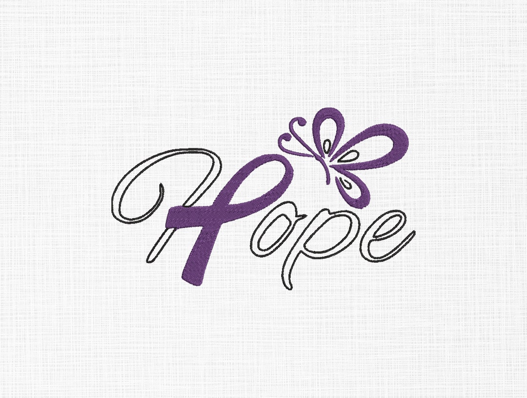 Hope Butterfly Line Art Embroidery Design: 5 Sizes (digital Download ...