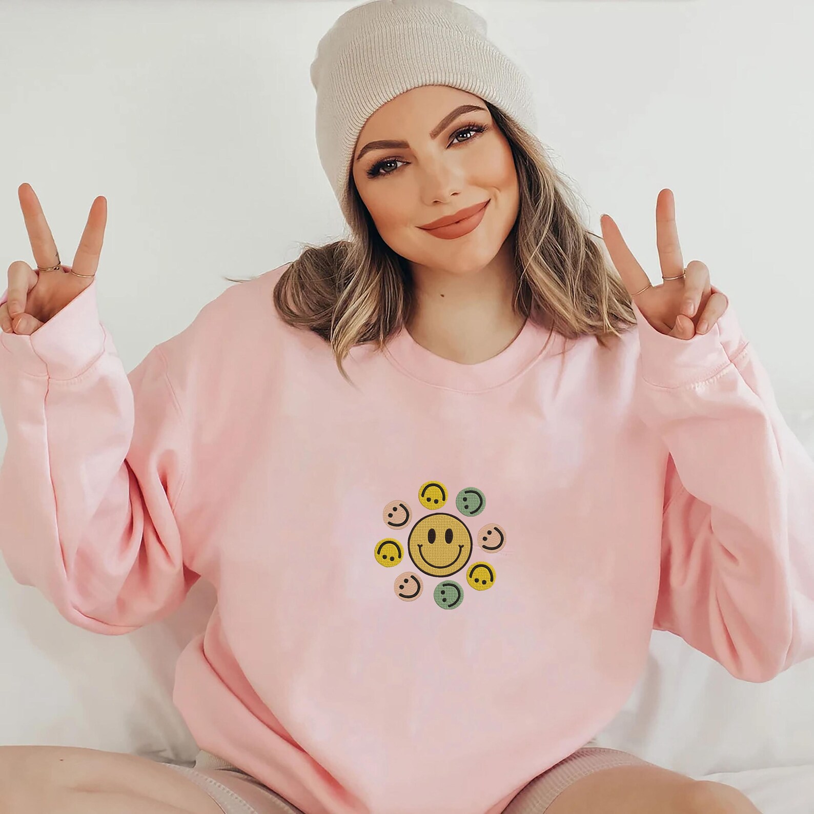 Smiley Embroidery Design Colorful Smiles Embroidery Smiley Faces ...