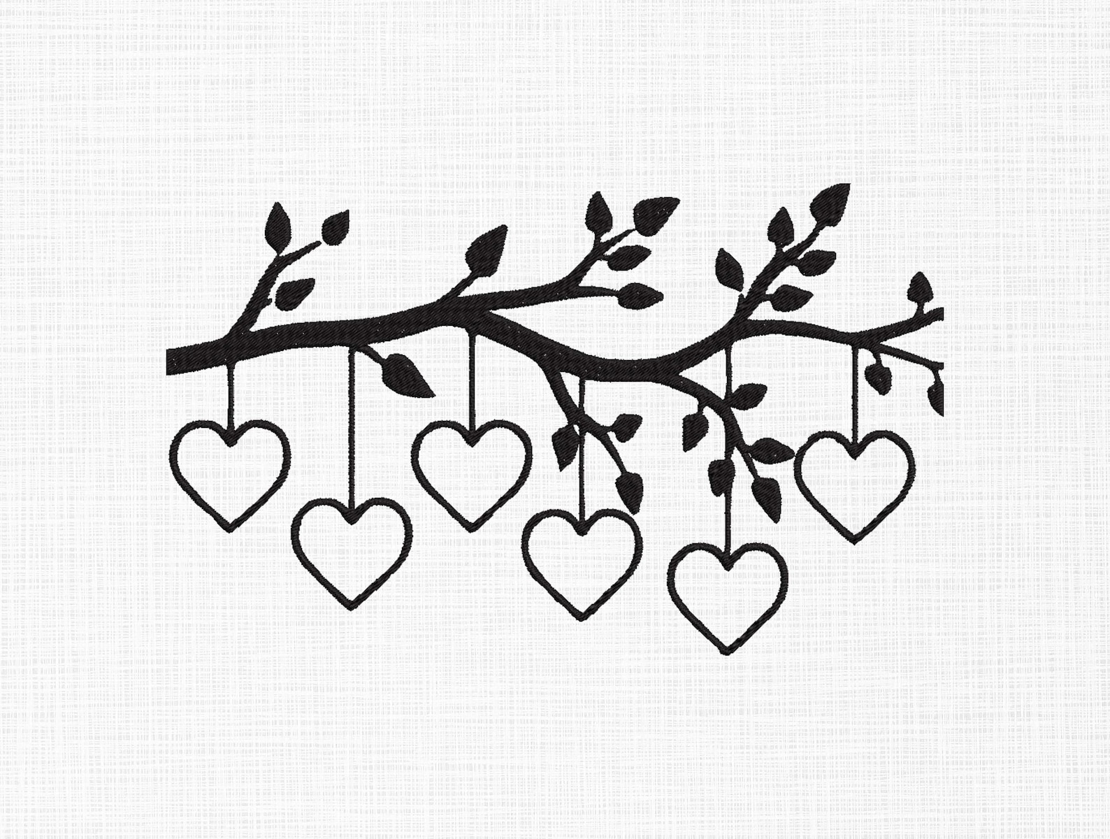 Floral Family Tree Embroidery Design: Heart Tree (digital Download) - Etsy