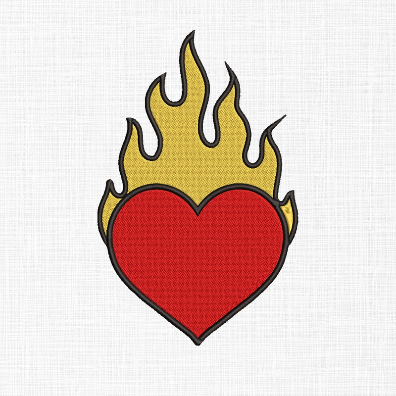 Flame Heart - Etsy