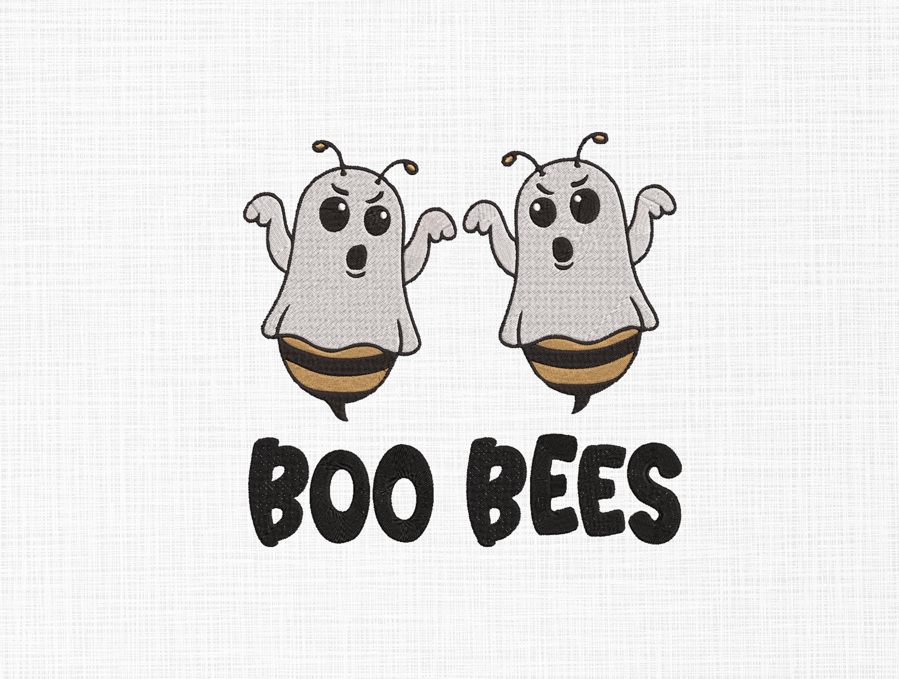 Boo Bees Embroidery Design, Cute Ghost Bee (5 Sizes) (digital Download ...