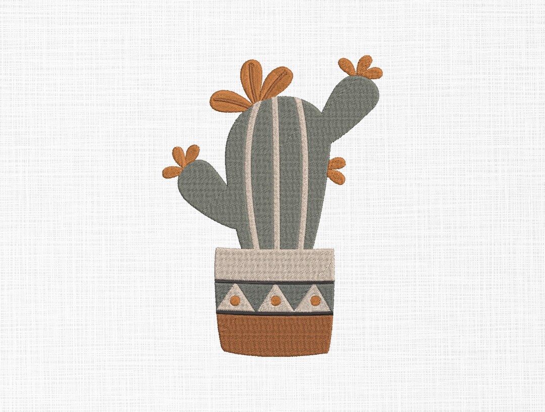 Cactus Embroidery Design Boho Cactus Embroidery Floral Cactus ...