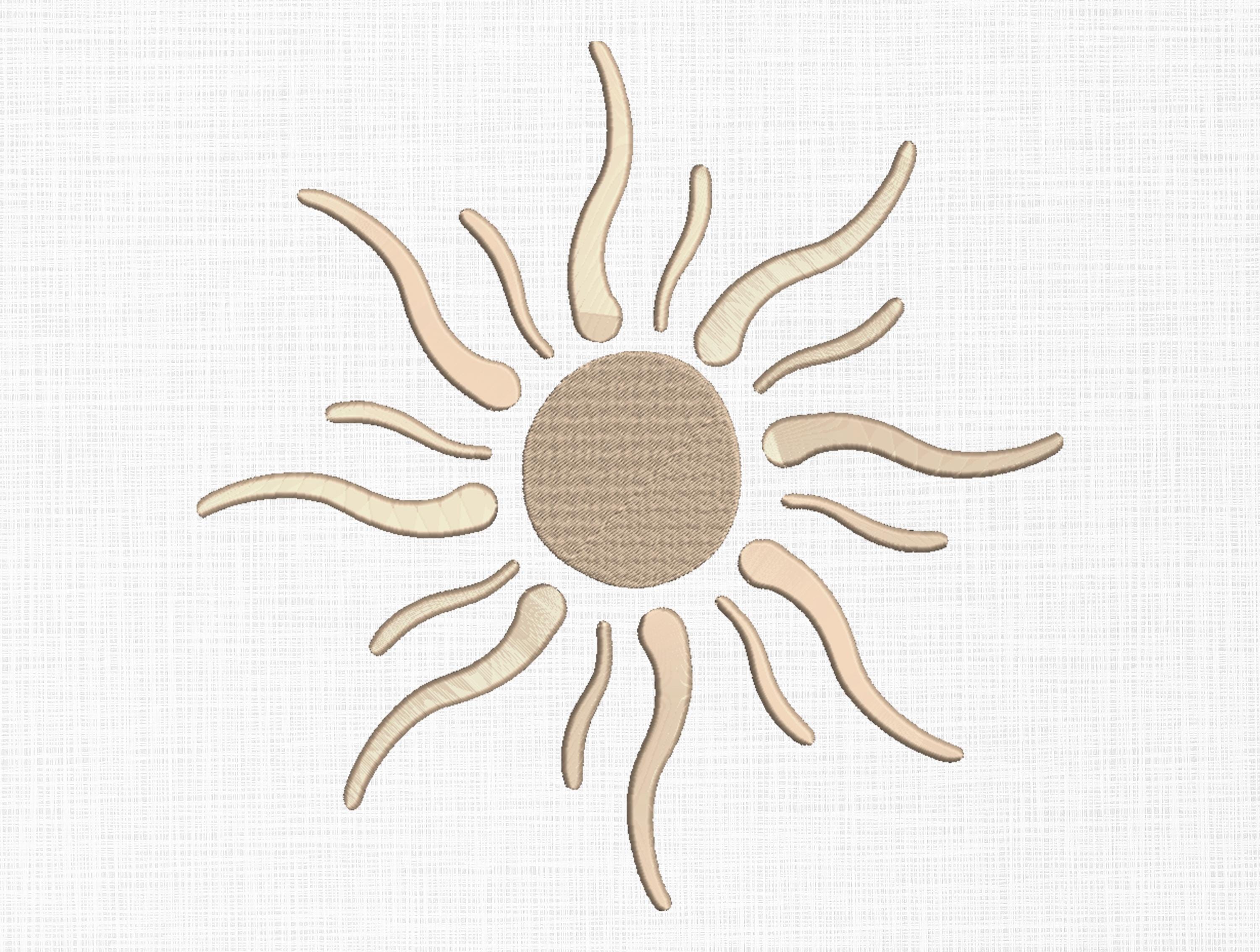 Sun Embroidery Design Boho Sun Embroidery Design Groovy Sun Embroidery ...