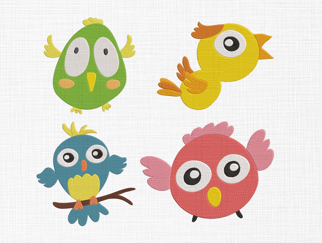 Cute Birds Embroidery Design, Mini Bird Bundle (digital Download) - Etsy
