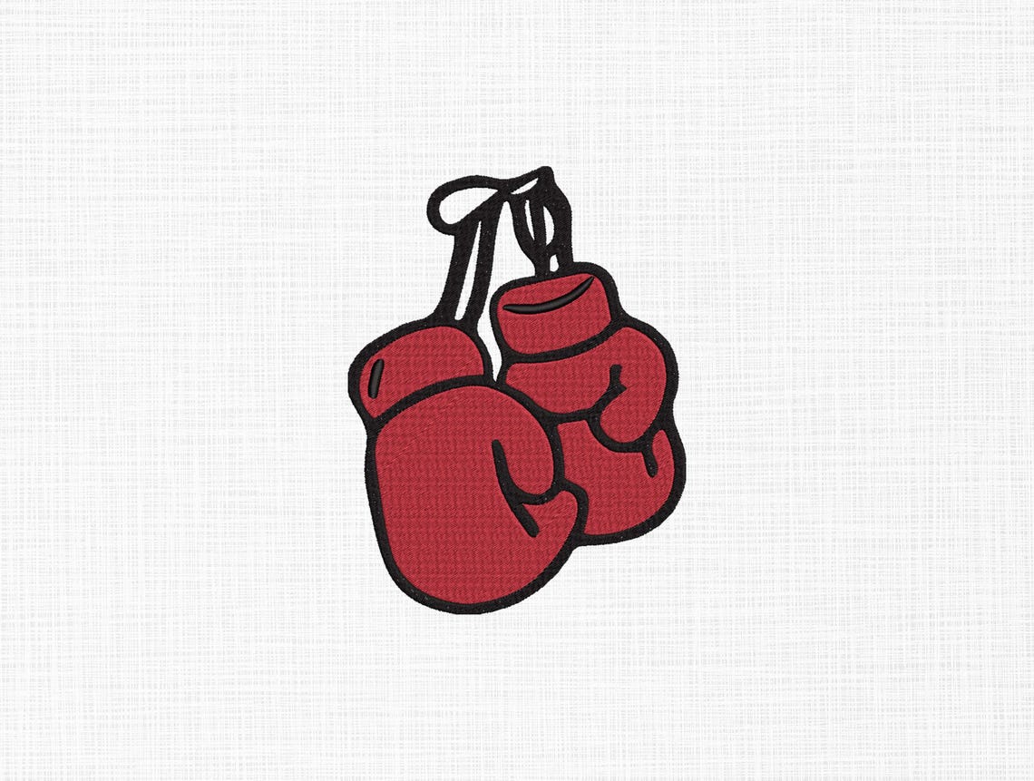 Boxing Gloves Embroidery Design: Hanging Gloves, 5 Sizes (digital ...