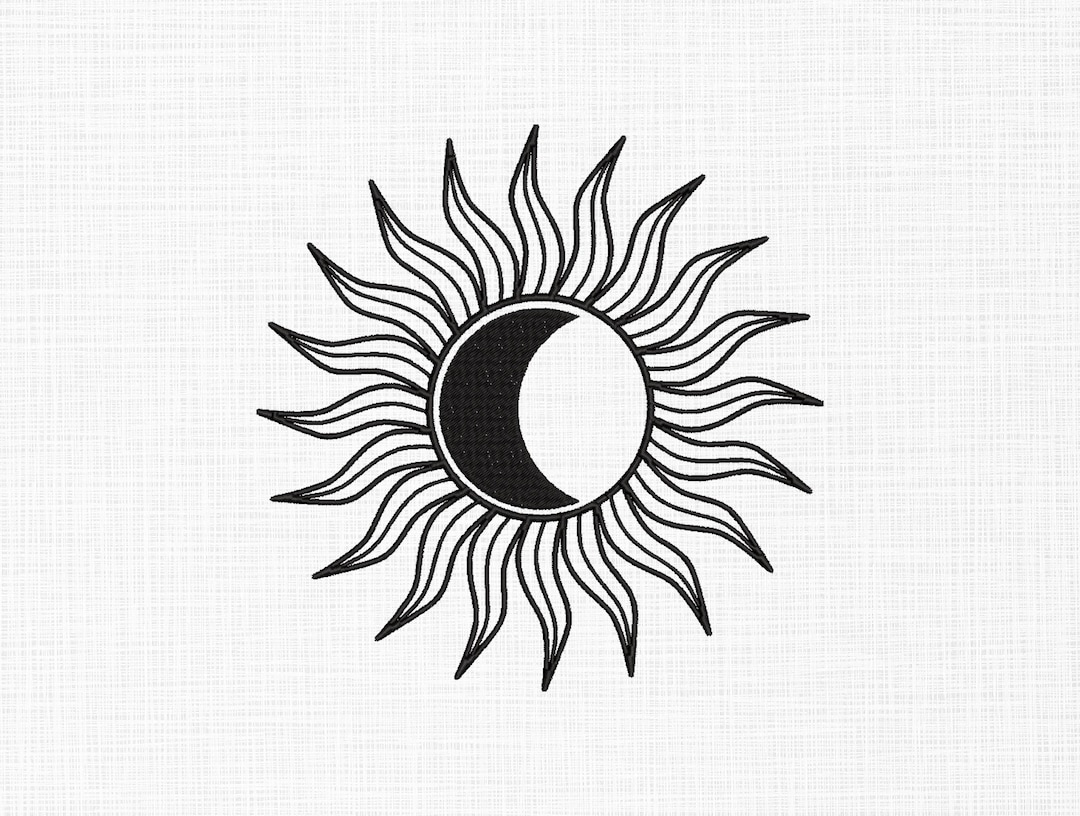 Celestial Sun Embroidery Design Celestial Embroidery Design Sun ...