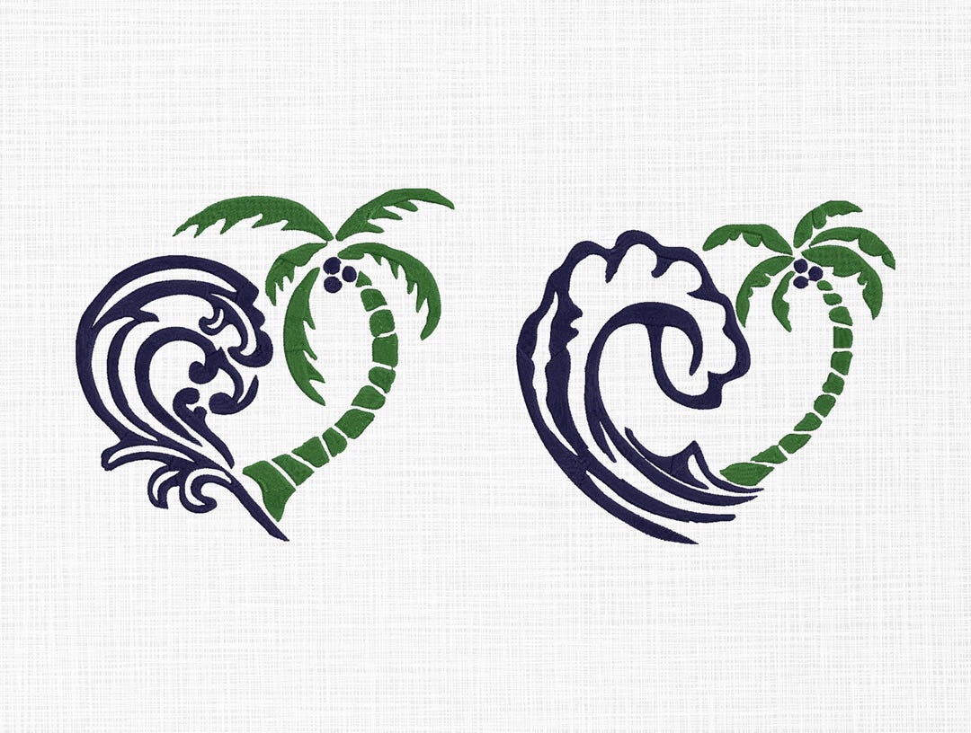 Ocean Waves Embroidery Design Waves Embroidery Design Beach Logo ...