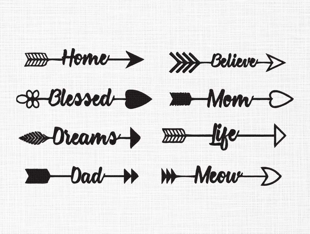Home Arrow Embroidery Design Mom Arrows Embroidery Design Dad Arrows ...