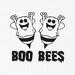 Boo Bees Embroidery Design Bees Line Art Embroidery Design Bees ...