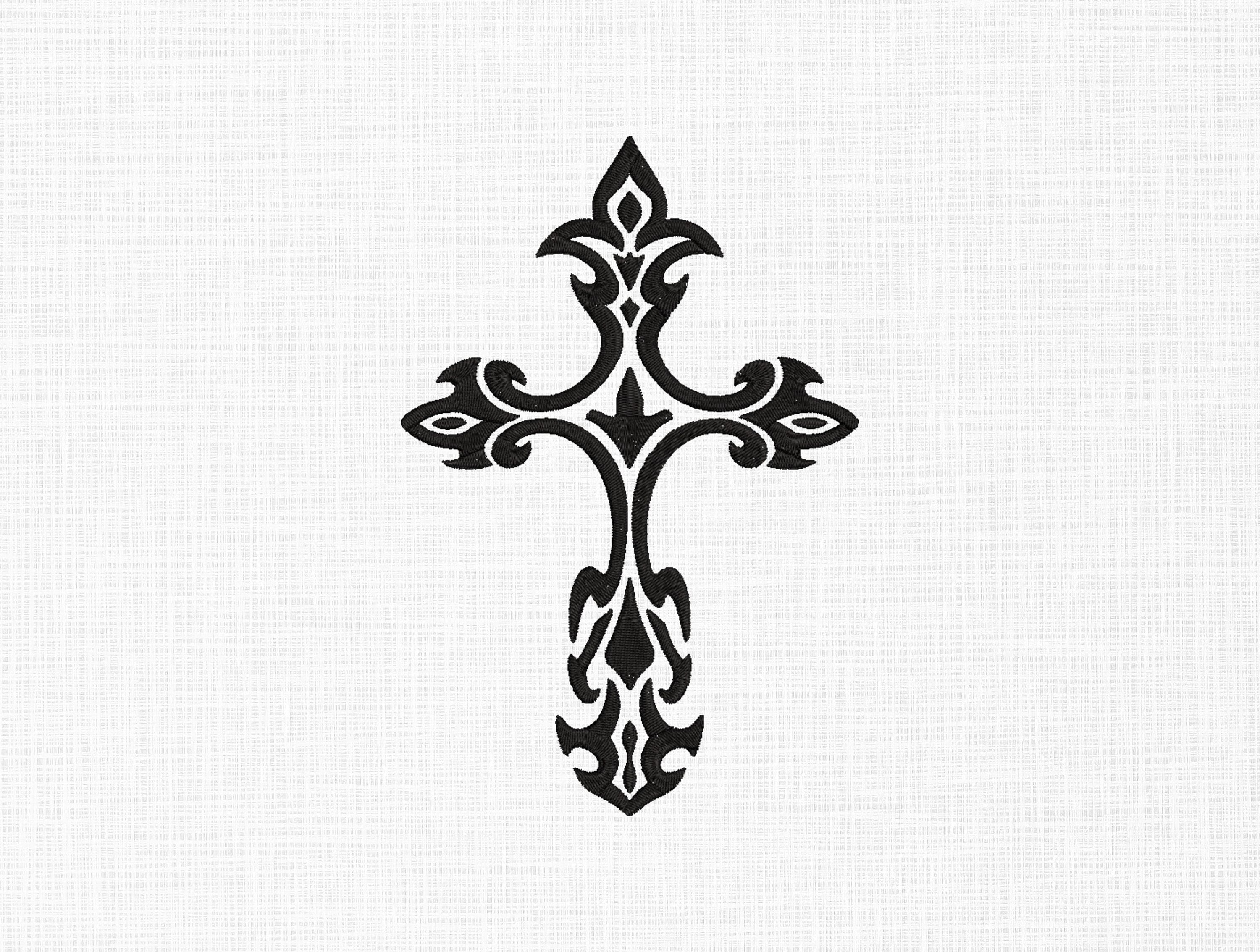 Fancy Cross Embroidery Design Cross Embroidery Design Silhouette Cross ...