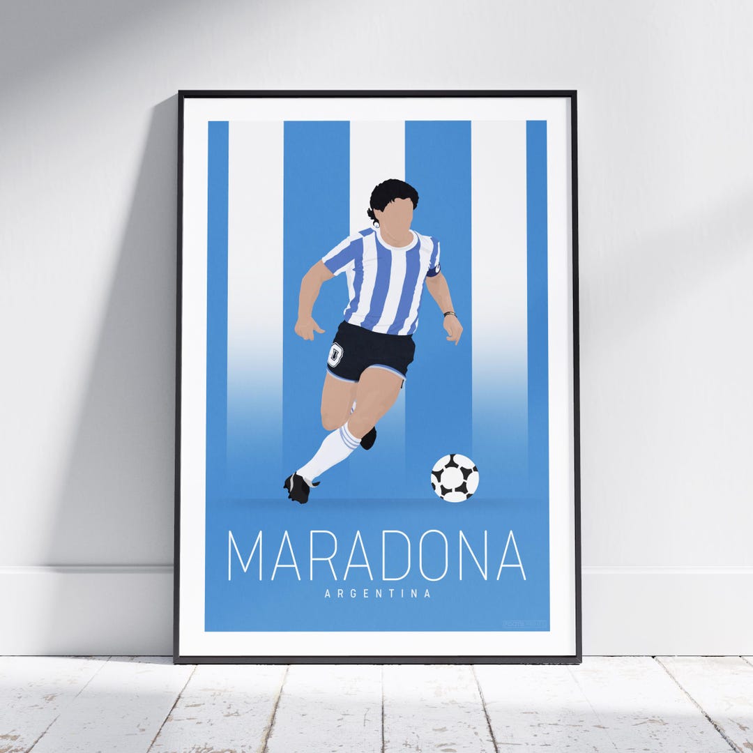 Diego Maradona Argentina Football Player Print Kids Bedroom Office ...