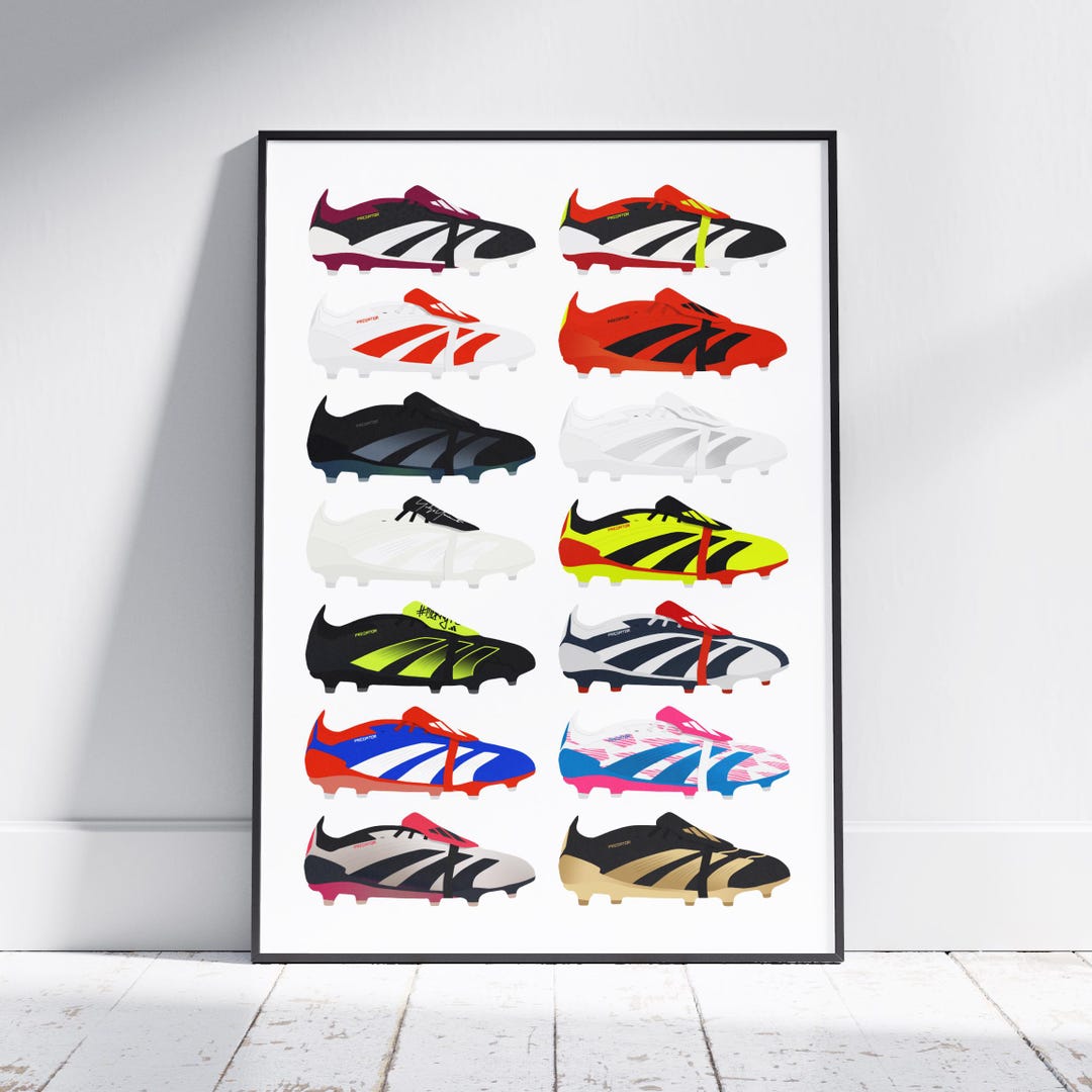 Predator Football Boot Poster Print, Football Fan Gift Idea, Soccer ...