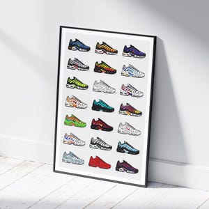 TN Trainer Print Collage Air Swoosh | Kids Bedroom Office Poster Wall ...