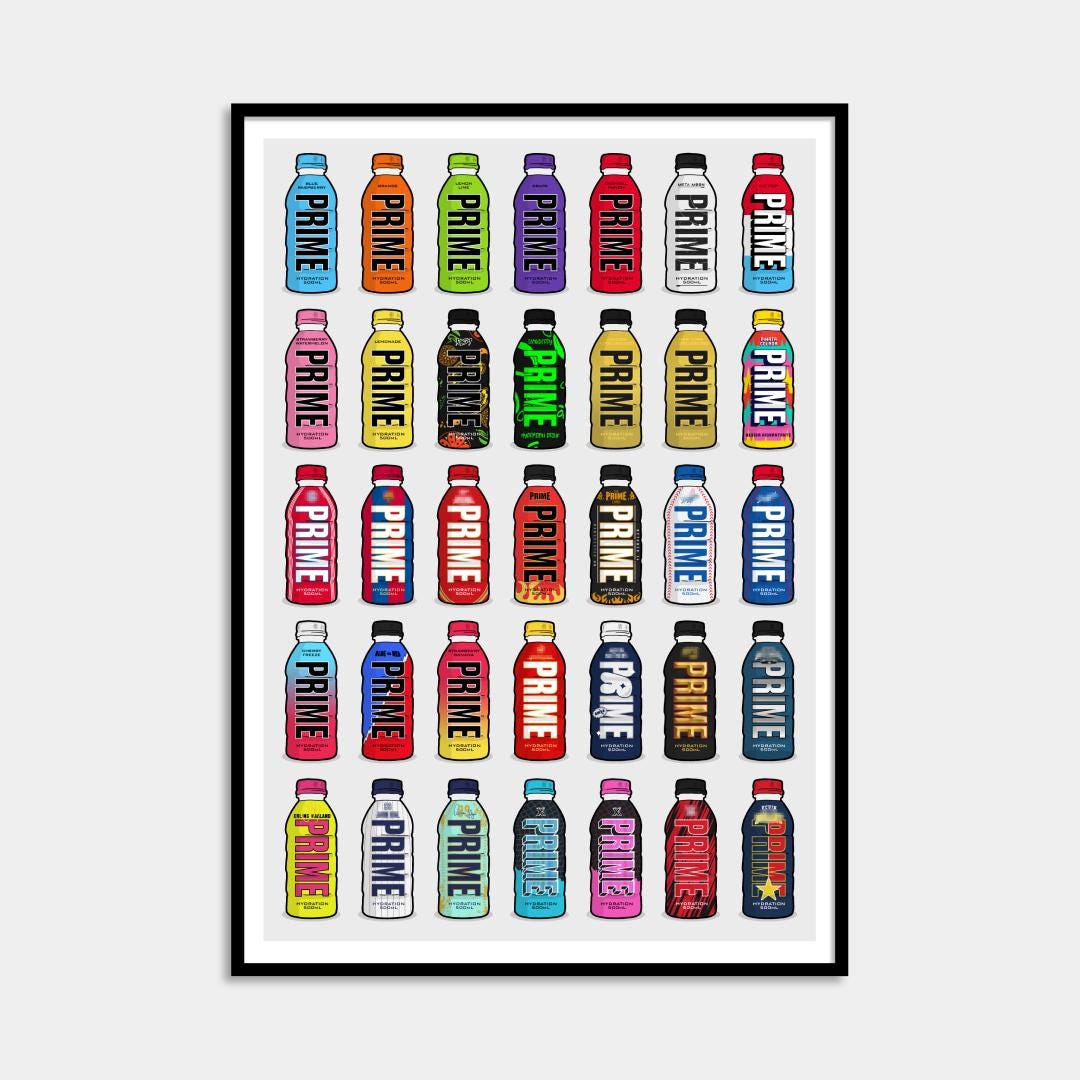 Prime Bottle Print Poster Download, Prime Hydration Drink, Prime Gifts ...