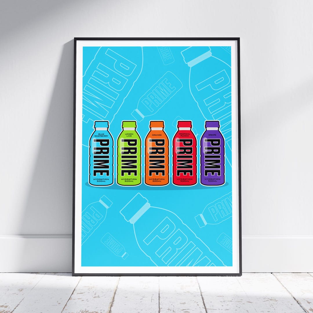 Prime Drink Bottle Print Original | Prime Gifts | Prime Hydration ...