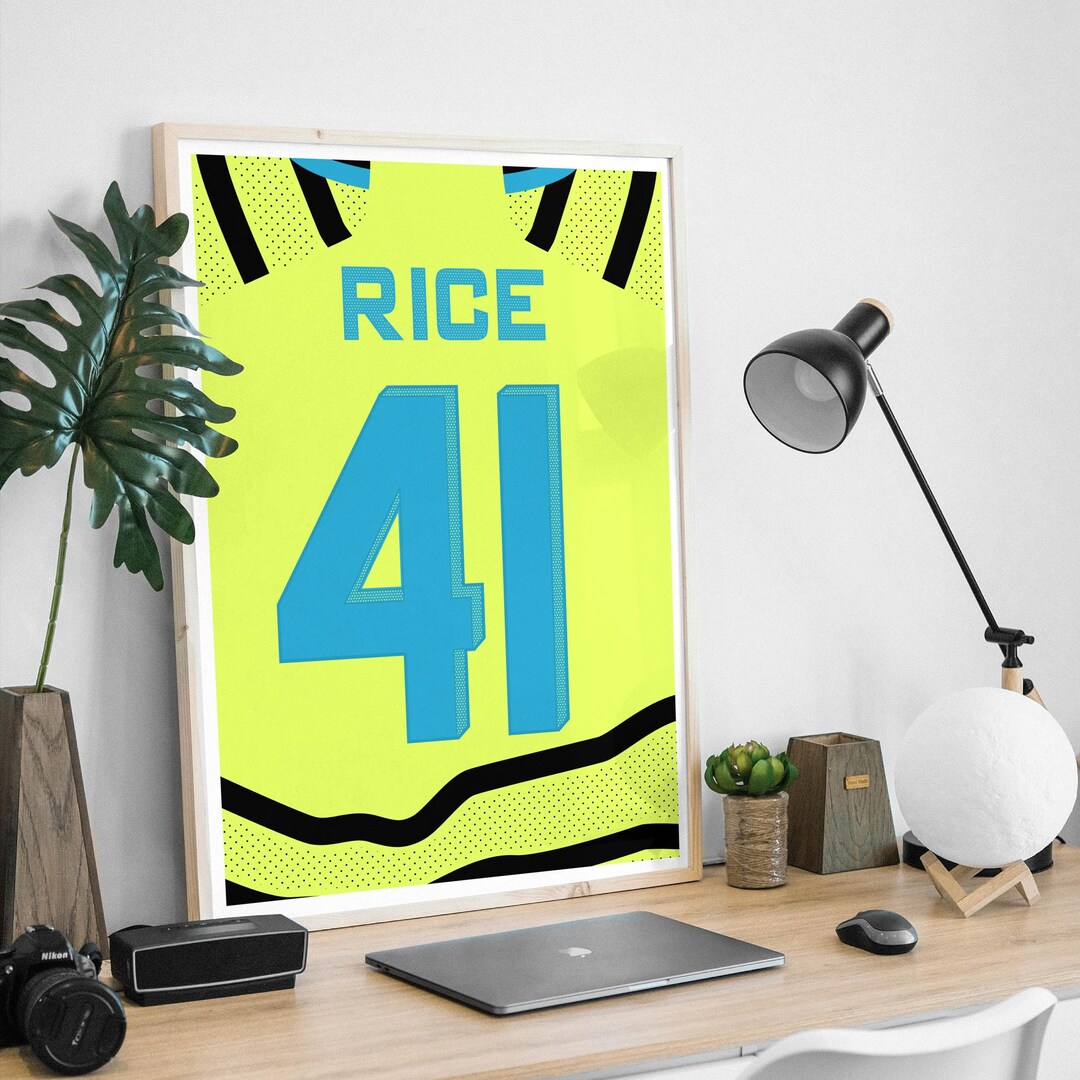 Declan Rice Football Shirt Poster Print Classic Football Fan Gift Wall ...