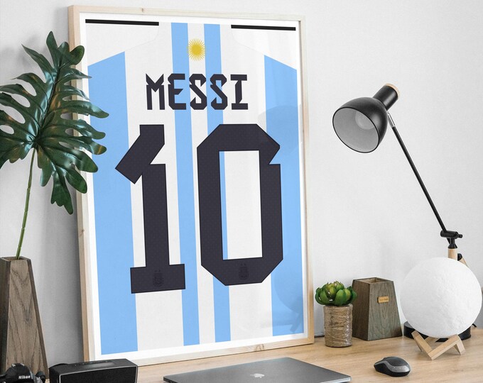 Lionel Messi Argentina, Printable A3 Sport Wall Art, Gift for Boy ...