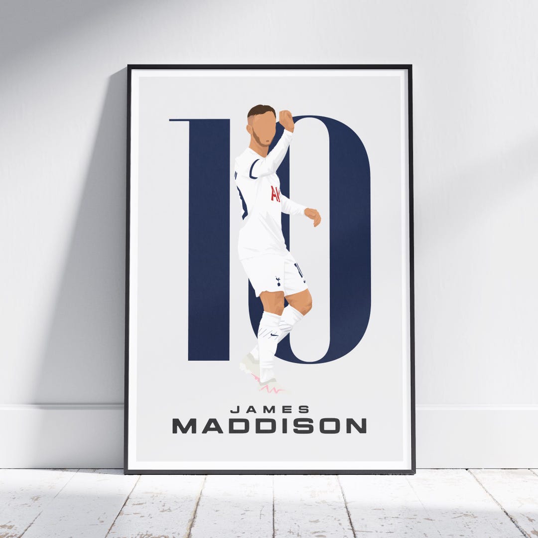 James Maddison Football Player Print | Football Fan Gift | Kids Bedroom ...
