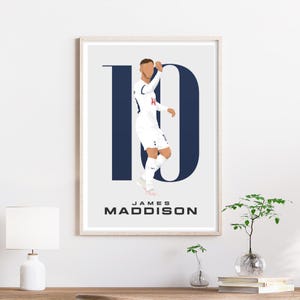 James Maddison Football Player Print Football Fan Gift Kids Bedroom ...