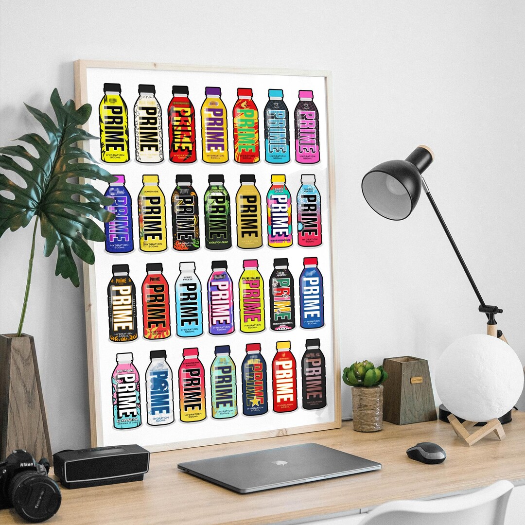 Prime Bottle Print Poster | Prime Gift Idea | Prime Hydration | Kids ...